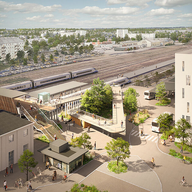 Quartier Gare : le début des travaux de la rampe vélo - Laval agglo ...